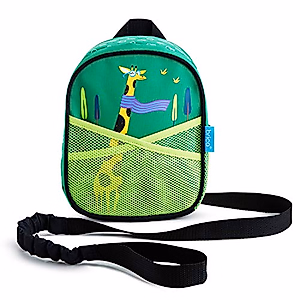 Munchkin® Brica® By-My-Side™ Toddler Safety Harness Backpack with Leash, Giraffe, Green