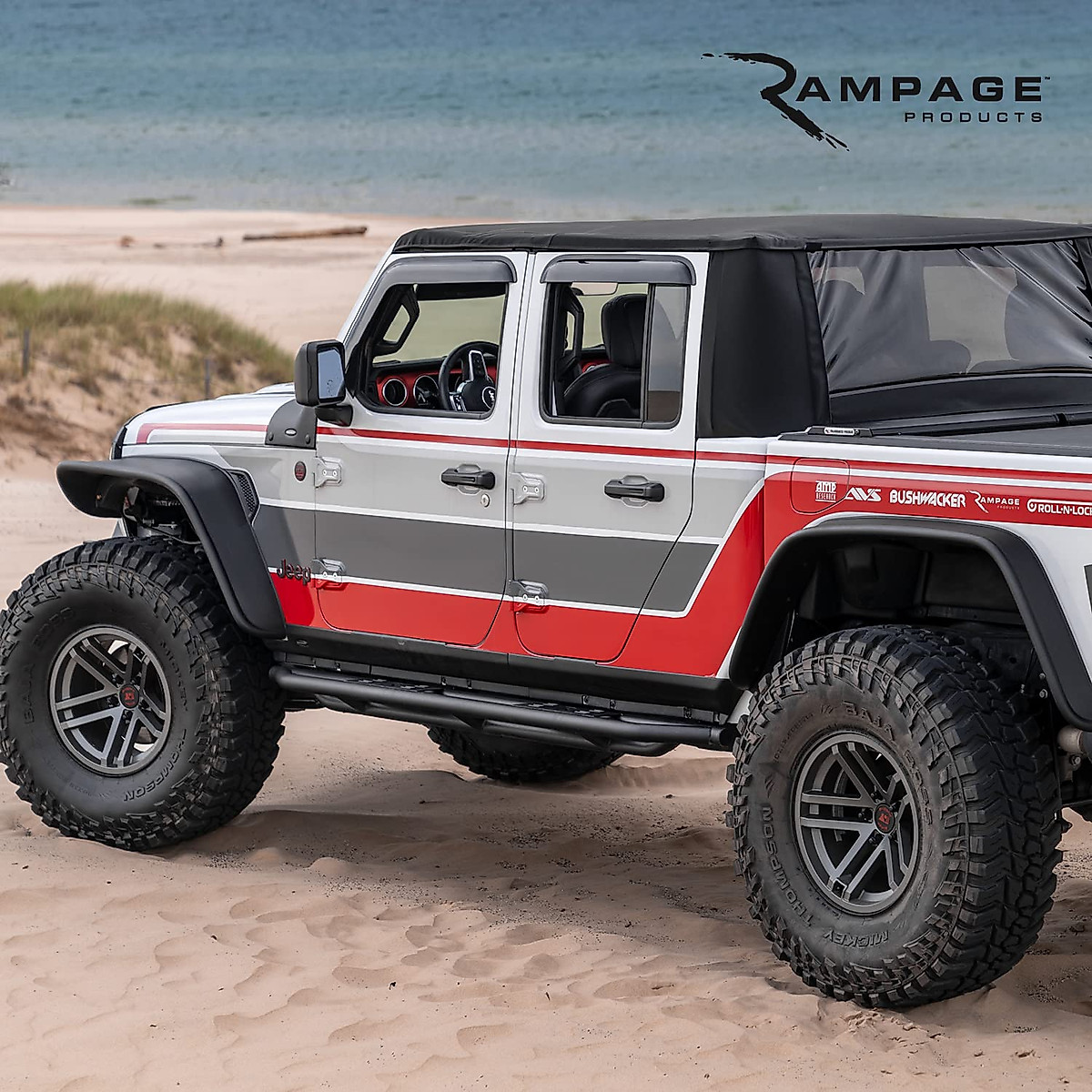 Rampage California Brief Soft Top | Vinyl, Spice Denim | 93317 | Fits 1997 - 2006 Jeep Wrangler TJ