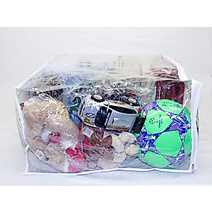 Oreh Homewares Jumbo Heavy Duty Vinyl Zippered Storage Bags (Clear) for Sweaters, Blankets, Comforters, Bedding Sets and Much More! (24" x 20" x 11") 2-Pack