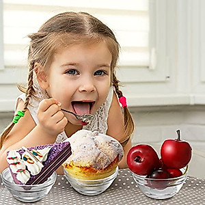 36 Pieces 2.4 Inch Small Glass Bowls Soy Sauce Dipping Bowls Mini Clear Prep Bowls Stackable Serving Bowls for Ramekins Snack Fruit Dips Dessert Ingredient Mixing, 1.5 oz