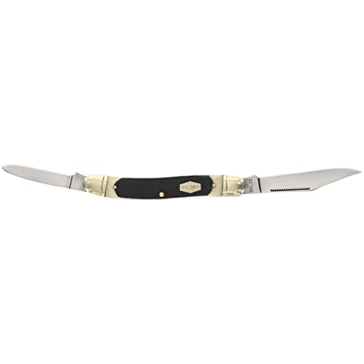 Old Timer 858OTB Genuine Bone Lumberjack 7.9in S.S. Traditional Folding Knife with 3.4in Clip Point Blade and Bone Handle for Outdoor, Hunting, Camping and EDC