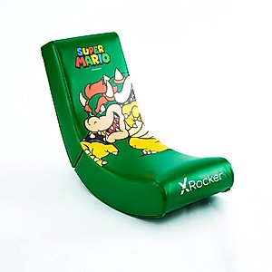 X Rocker Officially Licensed Nintendo Super Mario Bros Video Rocker - JOY Collection (Green, Bowser)