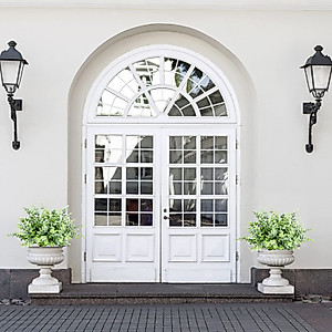 THE BLOOM TIMES 18 Pack Artificial Greenery Stems Fake Greenery Boxwood Picks Faux Plants Outdoor UV Resistant for Farmhouse Home Garden Patio Wedding Indoor Outside Decor in Bulk Wholesale