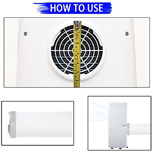 AMIJOUX 6 inch Portable Air Conditioner Exhaust Hose Extention Coupler, Mobile Air Conditioning Exhaust Pipe Tube Connector Accessories, Extention Adapter Universal for Air Conditioning