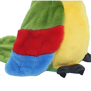 Vincilee Talking Parrot Repeat What You Say Mimicry Pet Toy Plush Interactive Toys Buddy Parrot for Children Gift,4.3 x 8.7inches(Green)