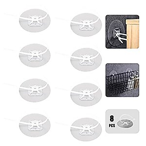 Adhesive Anti-Tip Furniture Straps,Cabinet Safty Anchor,Storage Shelf Wall Fixator,Children/Kids/Pet Protection Device,Bookshelf/Dresser/Wardrobe/Cupboard/Locker/Baby Bed Accessories(8pcs)