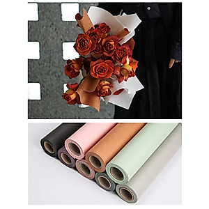 Flower Wrapping Paper Bouquet Black Roll Waterproof Floral Bouquets Wraps Florist Marterial Supplies 23.23 x 288 inches Christmas, New Year, Valentine's Day (Color 2 (Black）)