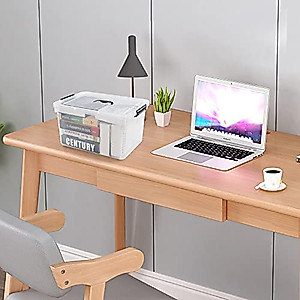 Bblina 18 Quart Clear Plastic Storage Boxes, 4-pack Storage Boxes Totes with Lids