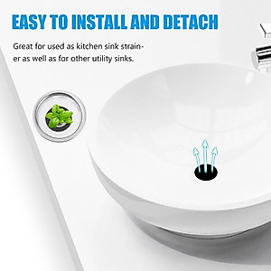 Veemoon 2pcs Filter Sink Drain Strainer Bathtub Drain Strainer Metal Strainer Tub Drain Stopper Tub Drain Plug Sink Strainer Stopper Food Stainless Steel Anti-Clogging Floor Drain