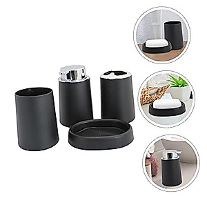 Cabilock 3 Sets Bathroom Set Makeup Accessories Bath Accessories soap Dish Tumbler rinsing Cup soap Lotion Dispenser Foam soap Dispenser Toilet Accessories take a Bath Washing Cup Plastic
