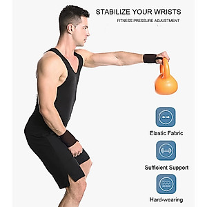 SUJAYU Wrist Wraps, 2 Pack Wrist Brace Wrist Straps for Weightlifting, Wrist Straps Lifting Straps Wrist Weights Carpal Tunnel Wrist Brace, Wrist Brace for Working Out Gym Accessories for Men (Red B)