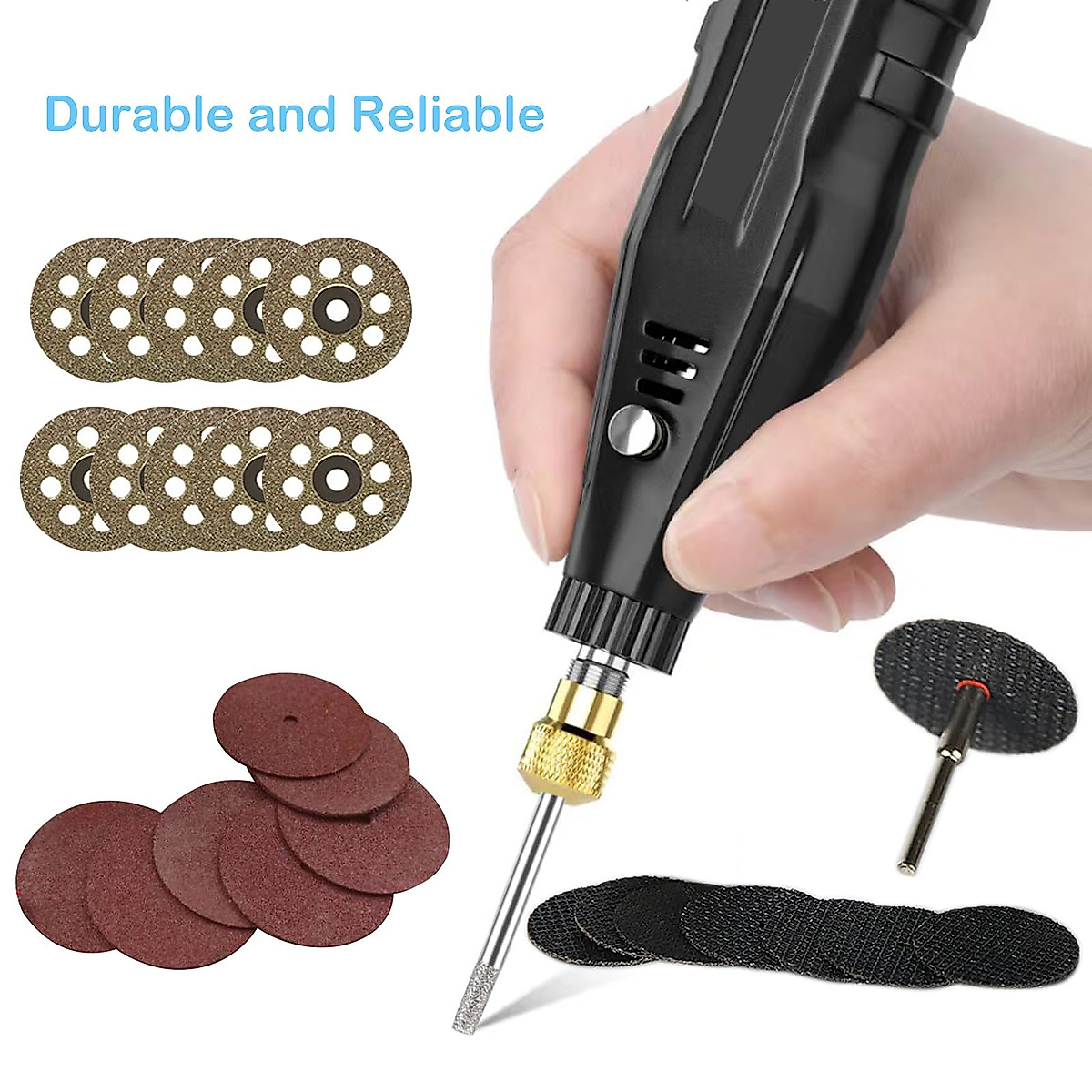 50PCS Stone Carving Set Polishing Diamond Burrs for Dremel, Rotary Tools Accessories Grinding Cutting Burrs with 1/8 inch Shank for Carving, Cutting, Grinding, Polishing Stone, Glass, Jewelry