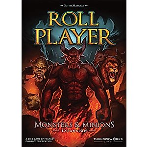 Thunderworks Games - Roll Player: Monsters and Minions | 5-Player Expansion for The Dice Game of Fantasy Character Creation | Strategy Board Game by Thunderworks Games | 1-5 Players Ages 12+