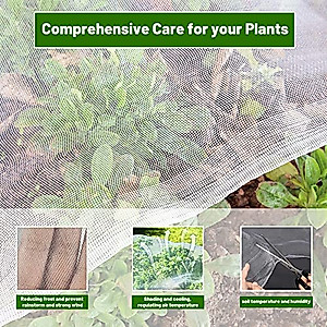 JIFTOK Garden Netting Pest Barrier, 10×33Ft Ultra Fine Garden Mesh Netting for Protection, Garden Bed Row Cover for Vegetable Plants Fruits Flowers Crops Greenhouse Barrier Screen Net Cover