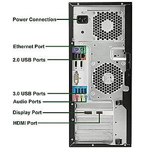 HP Z240 Tower Computer Desktop PC, Intel Core i5-6500 3.20GHz Processor, | 8GB Ram, 128GB SSD + 2TB HDD |HDMI, AMD Radeon RX-550 4GB Graphics, Wireless WiFi, Windows 10 (Renewed)