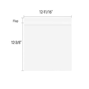 Golden State Art, 100 Pack Clear Bags for Mats, Pictures, Acid-Free, 12-11/16" x 12-3/8"