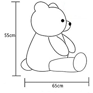 SNOWOLF 1.2M Giant Teddy Bear Plush Toy 4ft Big Cuddly Stuffed Animals Doll Gift for Valentines Kids Girlfriend (Ice Cream, 47 in/120cm)