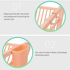 Kitchen dish drying rack Tableware Drain Holder Dish Plate Drying Rack Utensil Dinnerware Strainer Stand Multifunctional Dish Storage Organizer for dish storage rack Kitchen plastic dish drainers