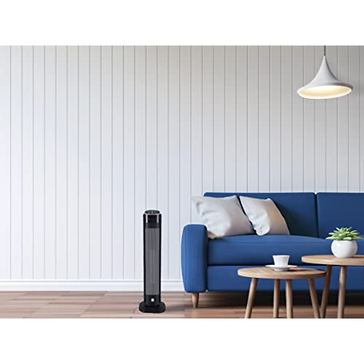 WarmWave Deluxe Digital 30" Ceramic Oscillating Tower Space Heater with Remote Control, Black