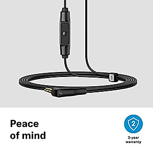 Sennheiser CX 80S In-ear Headphones with In-line One-Button Smart Remote – Black