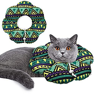 Cat Collar Cone: Comfy Recovery Alternative Cone for Kitten Puppy Small Dog to Stop Licking Waterproof Cute Protective Neck Cone After Surgery Neutering