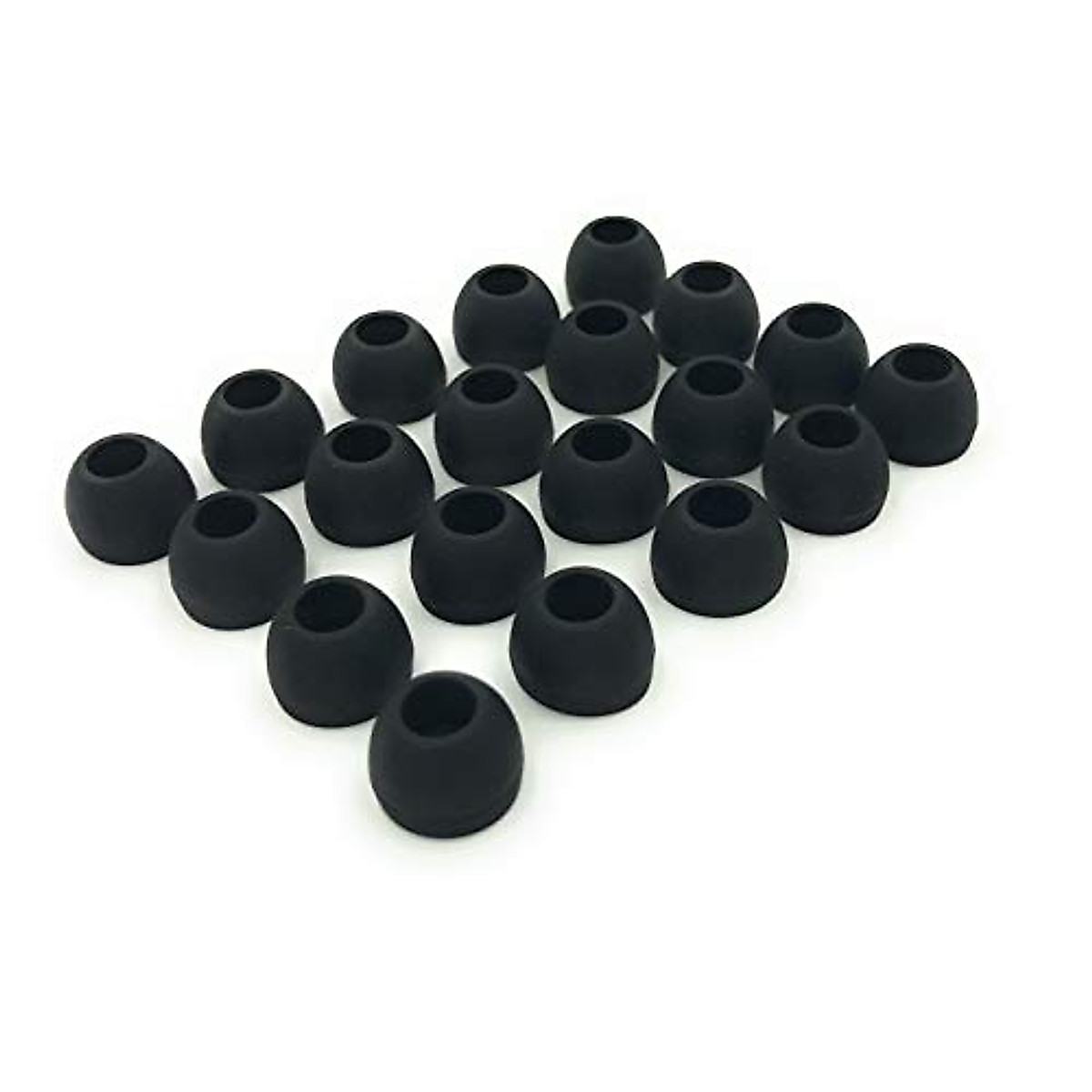 Earbudz 10 Pairs Medium Silicone Replacement Earbud Ear Buds Tips – Black