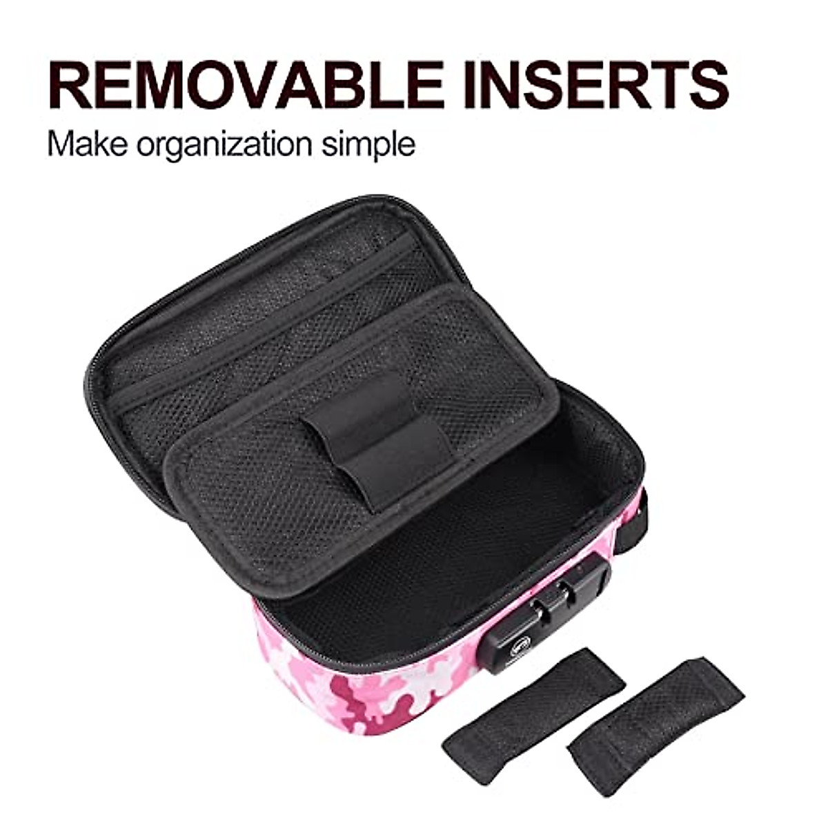 FIREDOG Smell Proof Bag with Combination Lock (Red Camo, 8x4x2.75 Inch)