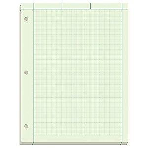 Ampad Engineer Pad, 5 Squares per Inch, 8.5" x 11", 200 Sheet Pad, Green (22-144)
