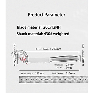 UNI-RHYTHM Upgrade 20Cr13NH 4.5Inchs Stainless Steel Steak Knife Set of 6, Dishwasher Safe Stainless Steel serrated Knives, Silver. Gift Box for Father's Day, Mother's Day, Thanksgiving, Christmas