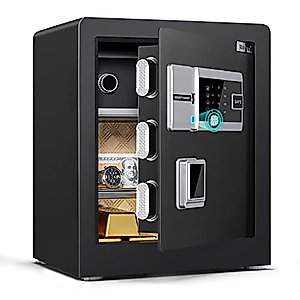 Marcree Biometric Fingerprint Safe Box, 2.0 CUFT Fingerprint Security Safe Box with Combination Lock and Voice Prompt and Dual Warning and Private Inner Cabinet for Money Documents Valuables