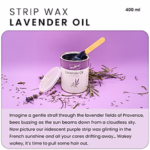 Depileve Hair Removal Wax - Lavender Rosin Wax for Sensitive Skin - Full-Body Wax - Ideal for Delicate Areas - Moisturizing Strip Wax - for Salon and At-Home Use