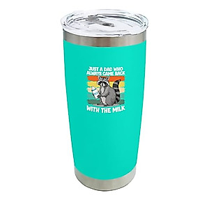 liabiliies Just A Dad Who Always Came Back With The Milk Tumbler Coffee Tumblers 20 oz Tumbler with Lid and Straw Insulated Tumblers Stainless Steel Tumbler