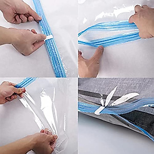 Lucky Monet 10 Pack Vacuum Storage Bags 32" x 40", Space Saver Compression Bags Vacuum Seal Bags for Clothing Comforters Blankets Travel