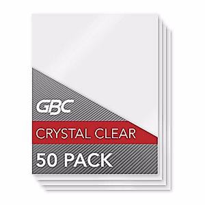 GBC Laminating Sheets, Thermal Laminating Pouches Letter Size, 10mil, HeatSeal Crystal Clear, 50 Pack (3200405)