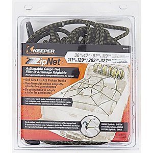 Keeper - 36” x 47” Adjustable Cargo ZipNet - Fully Adjustable and Expands to Maximum Stretched Size of 111” x 129”