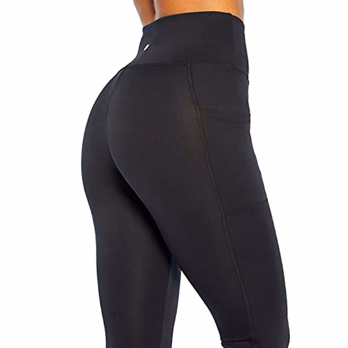 BALLY TOTAL FITNESS High Rise Pocket Ankle Legging, Black, Medium (FLL1000A)