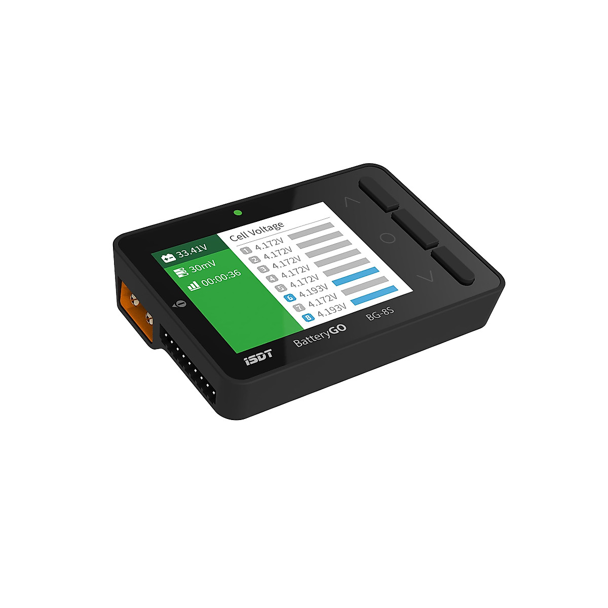 ISDT BattGo BG-8S Battery Meter, LCD Display Digital Battery Capacity Checker Battery Balancer Battery Tester for LiPo/Life/Li-ion/NiMH/Nicd