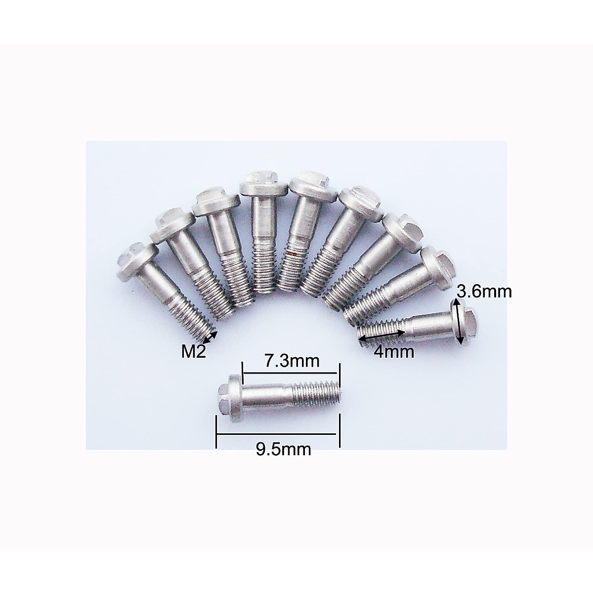 NC HAISDA Pocket blade knife handle screws for Microtech,EDC folding knives hilt grips fasteners,shaft pivot pin rivets,Pack 10 (Long)