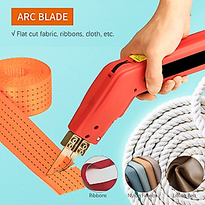 RONGTER Electric Hot Knife Rope Fabric Foam Fabric Cutter with 2 Blades Hot Knife 100W up to 932℉（500℃）, Hotwire Foam Cutter 110V, Cutting Tool for Fabrics Ropes Belts Foam Board Kt Board Leather