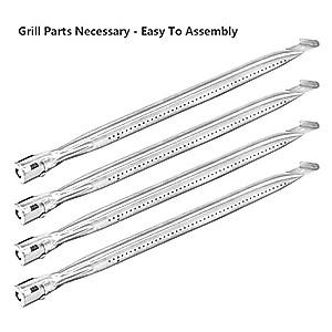 Plowo Stainless Steel Burner Tube Replacement for Kenmore Gas Grill Models 146.23674310, 146.23675310, 640-05057350-0, 640-05057351-8, Outdoor Gourmet FSODBG1200, FSODBG1202, FSODBG1204, 18", 4-Pack