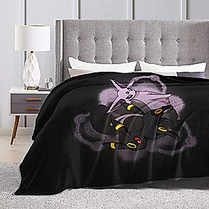 Interesting Flannel Fleece Blanket for Beding Cozy Plush Throw Lightweight Decorative Air Conditioner Towel Couch Sofa Chair Office Travelling Camping Gift 50 inchX40 inch, Black