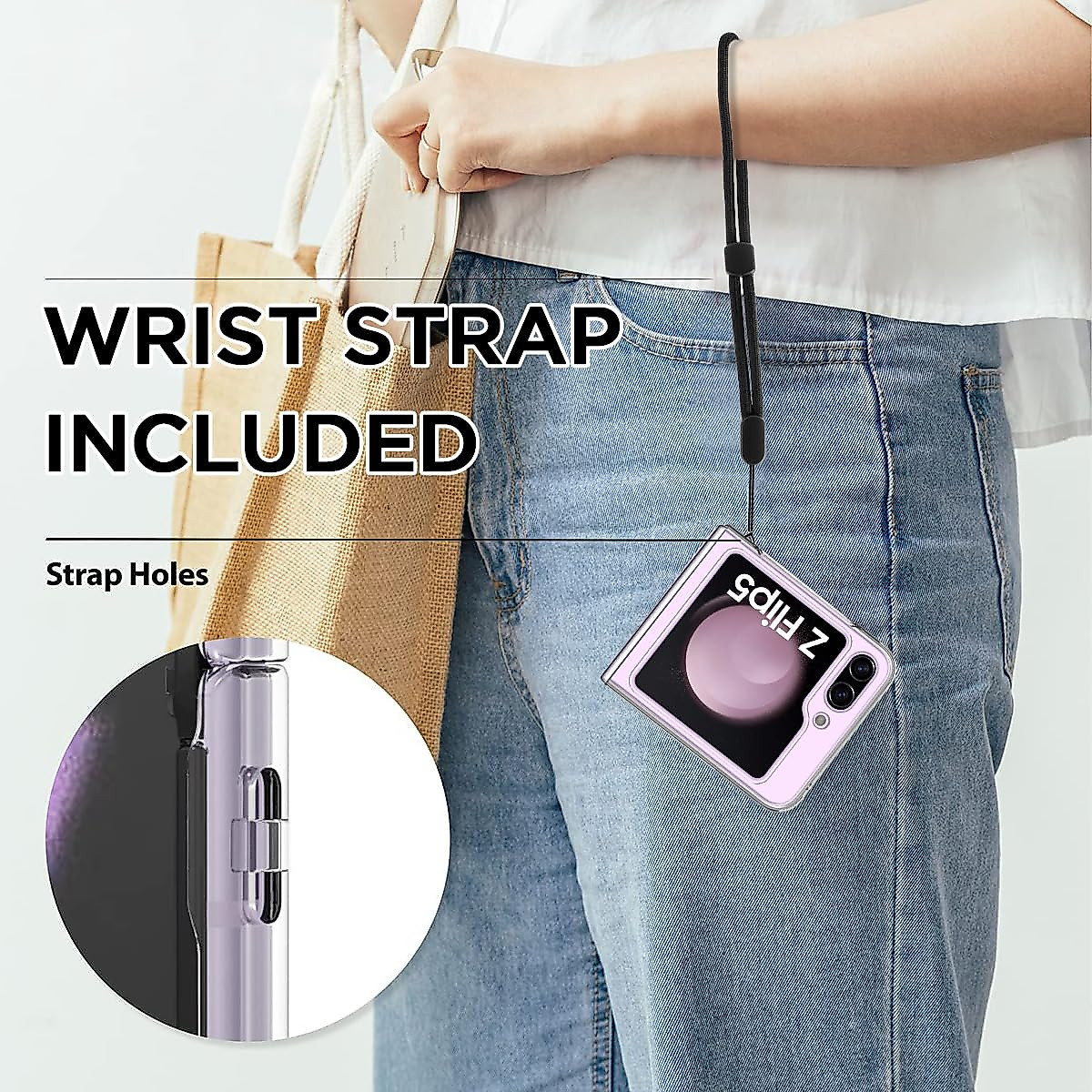 AICase for Samsung Galaxy Z Flip 5 Case Clear, [Anti-Yellow] Ultra-thin Slim Fit Transparent Hard PC Phone Case for Samsung Flip 5 5G