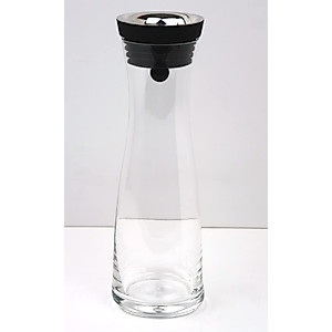 WMF Basic Water Decanter 1L Height 29 cm Close-Up Stopper Glass Cromargan® Stainless Steel,Silver
