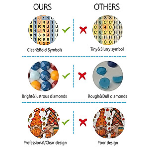 Cirmgete Fall Diamond Painting Kit,5D Diamond Art Kits for Thanksgiving Adults Full Round Drill,Paint by Diamonds Round for Wall Decor Gift