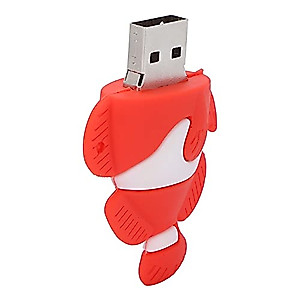 GOWENIC Cartoon USB Flash Drive Cute Red Clownfish Shape Design U Disk USB Memory Stick Thumb Drives Portable Data Storage Flash Drive Cartoon Drive Children (64GB)