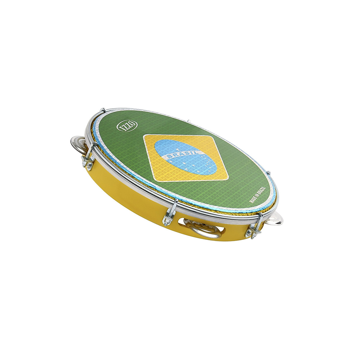 IZZO 3438 10 inch ABS Shell Pandeiro with Brazilian Flag Drumhead