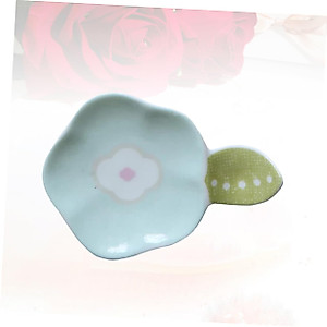 Housoutil 3pcs Spoon Holder Sushi Dish Dip Sauce Bowl Chopsticks Rests Holders Chopstick Stand Dessert Plate Snack Bowl Seasoning Bowl Dip Dish Chopstick Rest Condiment Dish Mini Ceramics