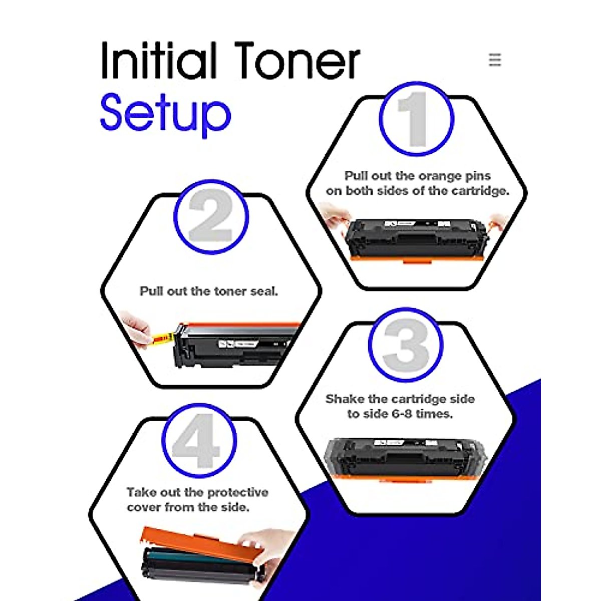 GPC Image Compatible Toner Cartridge Replacement for Canon 055 055H CRG 055 055H to use with Color imageCLASS MF741Cdw MF743Cdw MF745Cdw MF746Cdw LBP664Cdw Printer (Black,Cyan,Magenta,Yellow)