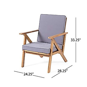 Christopher Knight Home Cecilia Swivel Chair with Loose Cover, Natural Fabric & Christopher Knight Home 301589 Ippolito Fabric Pillows, 2-Pcs Set, White and Blue Floral