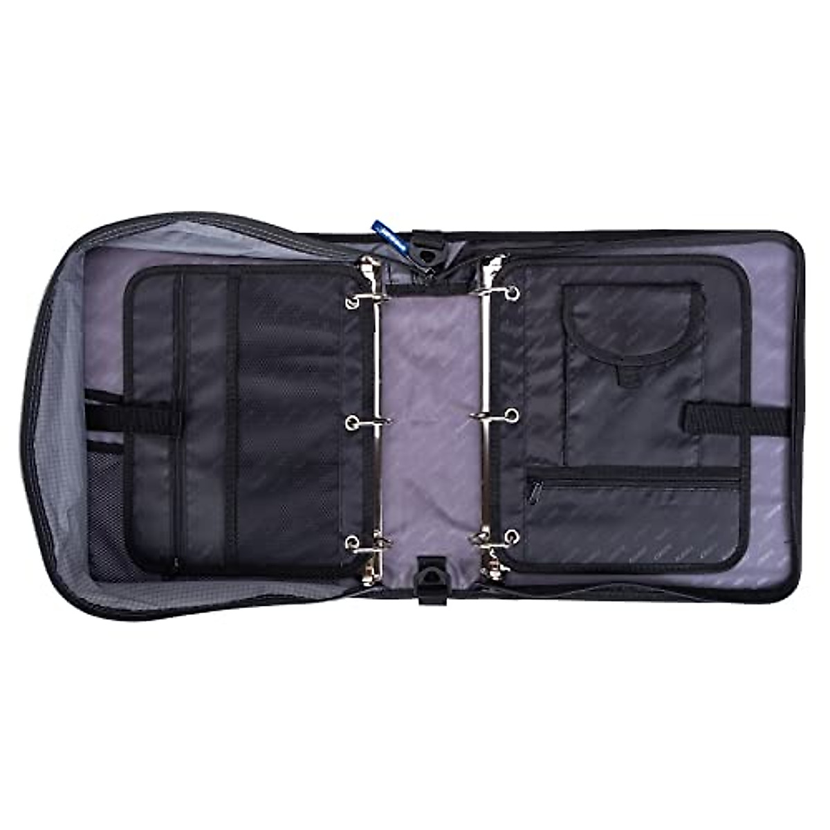 Case-it The Dual 2-in-1 Zipper Binder - Two 1.5 Inch D-Rings - Includes Pencil Pouch - Multiple Pockets - 600 Sheet Capacity - Comes with Shoulder Strap -Dual-132, Blue
